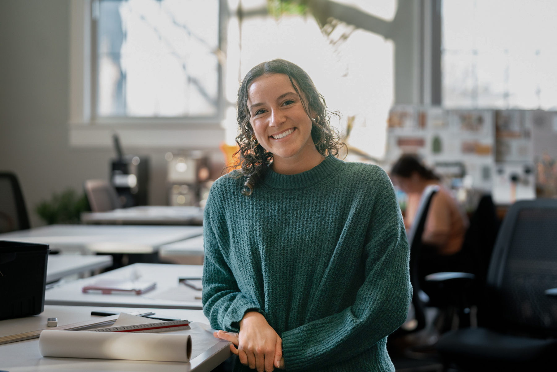 Interior Design Freshman Immersed in her Chosen Profession