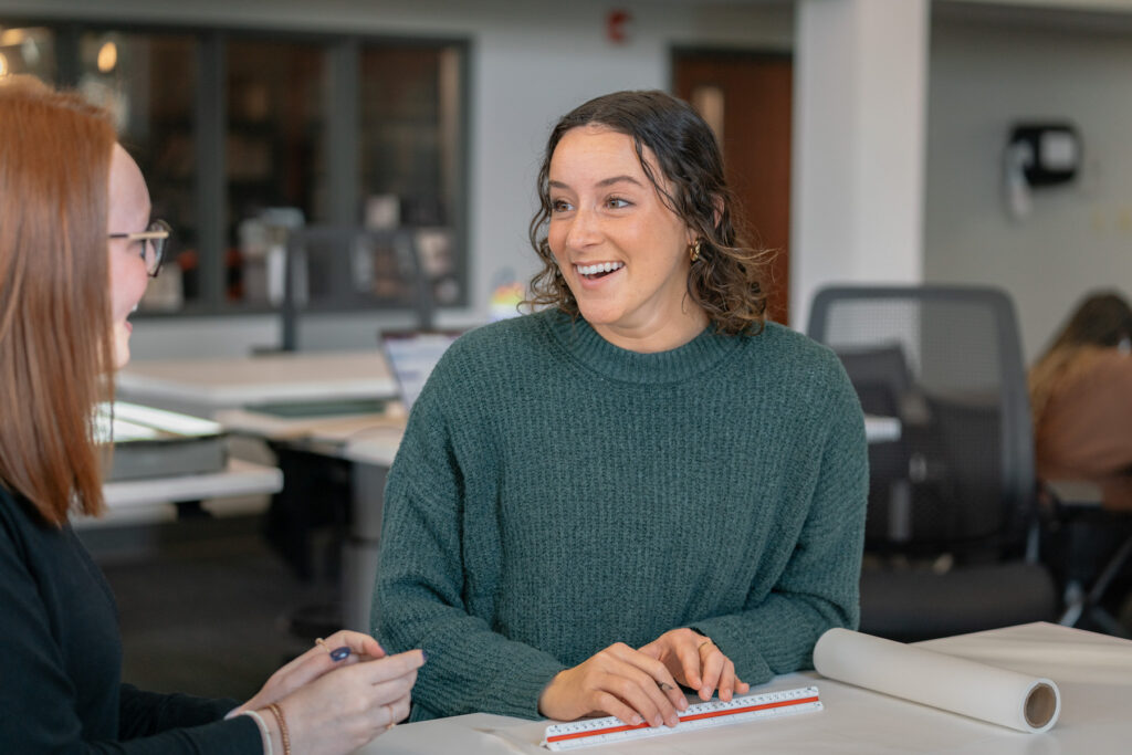 Interior Design Freshman Immersed in her Chosen Profession