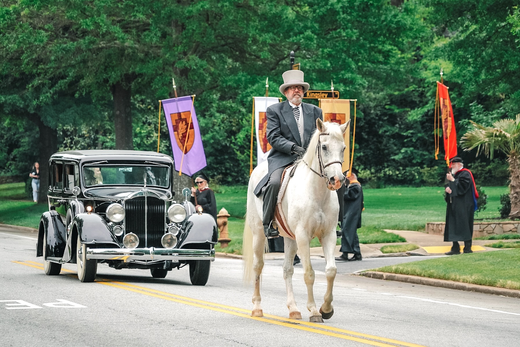 Silver the Horse is Part of AU Commencement Tradition